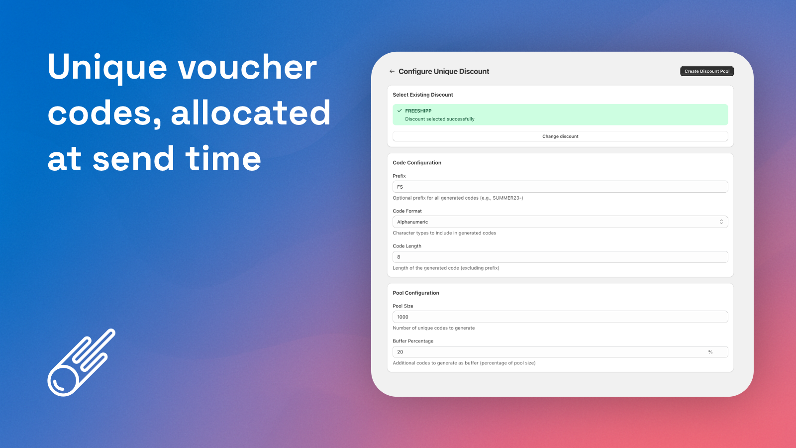 Unique Discount Allocator App - Comet Apps